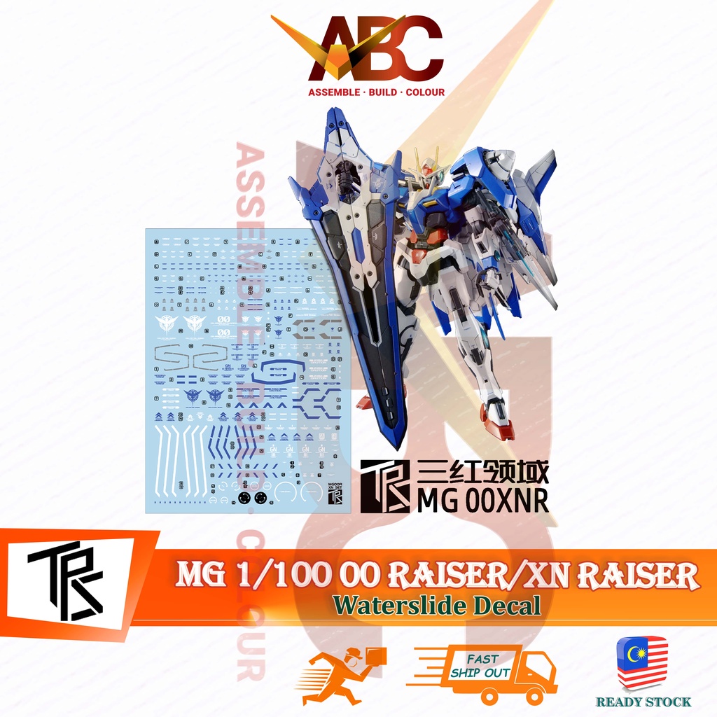 [TRS] Waterslide Decal - MG 1/100 00R / 00 XN Raiser GN-0000+GNR-010 Model Kit Water Decal 三红领域 ...