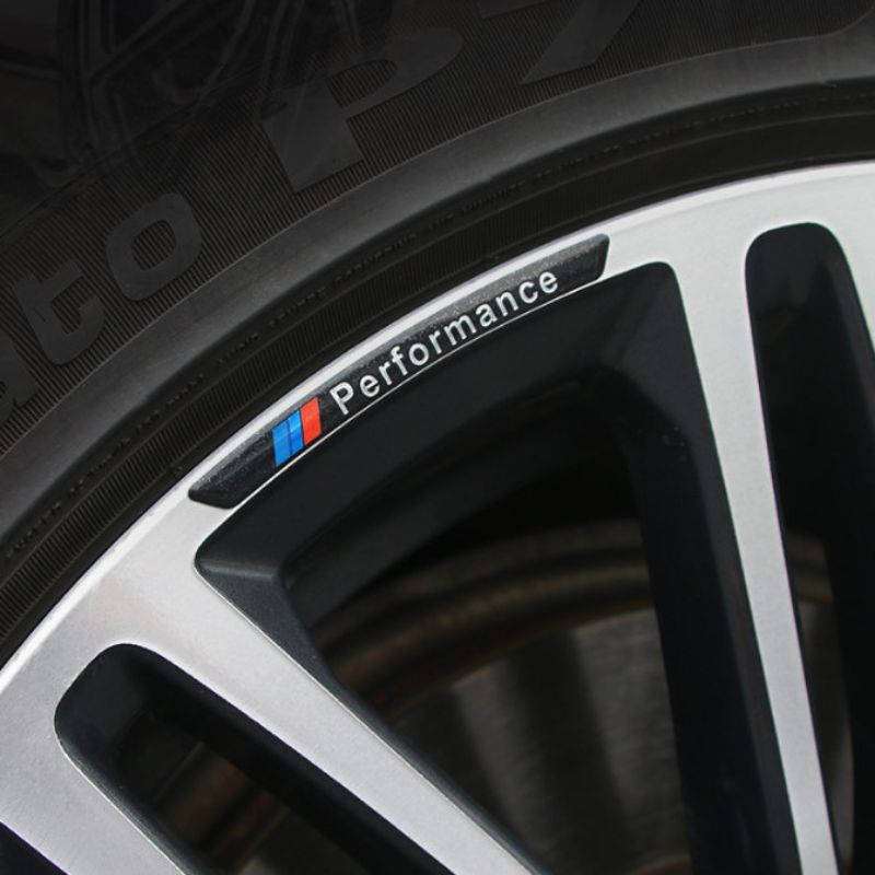 Aluminum Alloy Car Wheel Rim Tyre Sticker Auto Tire Emblem Badge Decal ...