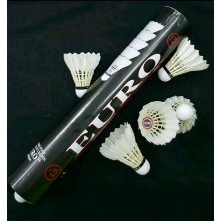HITAM Euro BLACK SHUTTLECOCK COCK BADMINTON BADMINTON COCK | Shopee ...