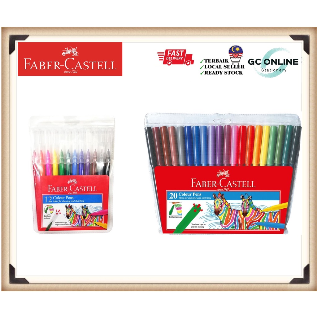Faber - Castell Colour Pen / Magic Colour 12 / 20 Colours | Shopee Malaysia