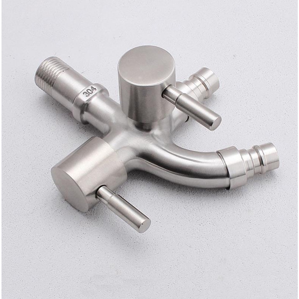 304 Stainless Steel Double Tap Multifunctional Stainless Steel Tap Two Way Tap | Shopee Malaysia