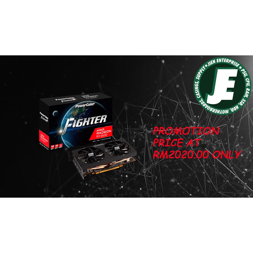 POWERCOLOR FIGHTER RX6600 8G GAMING GRAPHIC CARD | Shopee Malaysia