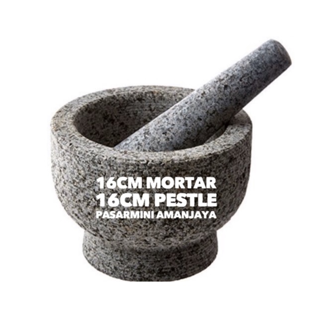 VIP COLLECTION NATURE GRANITE STONE MORTAR & PESTLE / LESUNG BATU ...