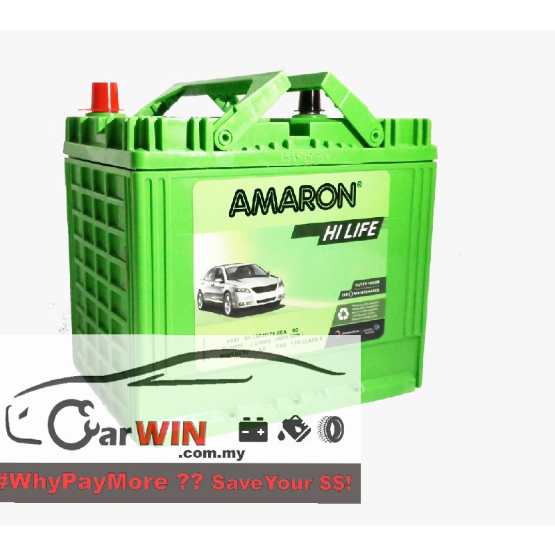 AMARON NS60L (55B24L) HI LIFE SUITABLE FOR VIOS, CIVIC, ACCORD, HRV, CRV, GTR, ALTIS, SLPHY ...