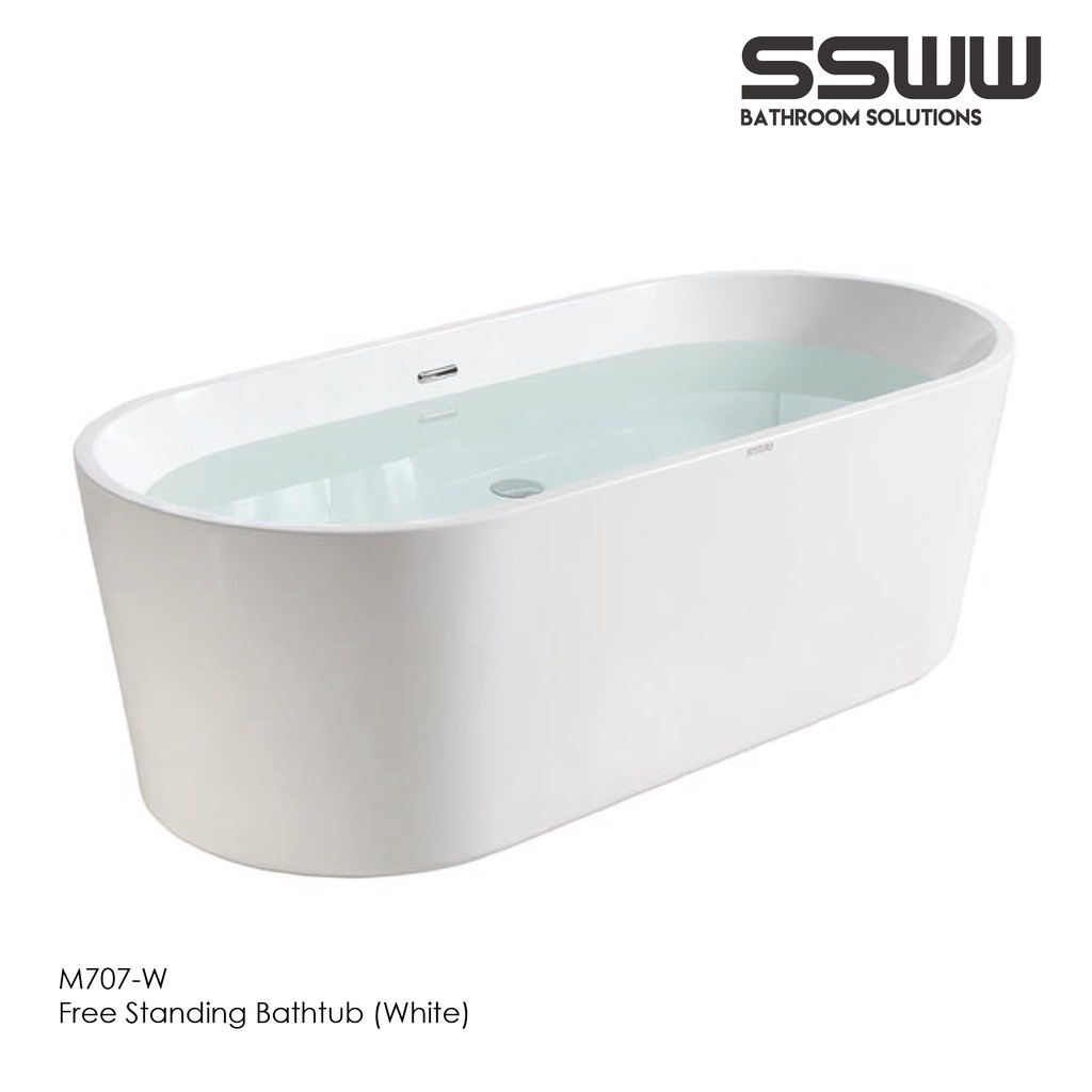 SSWW M707-W FREE STANDING BATHTUB (266 LITRES) | Shopee Malaysia