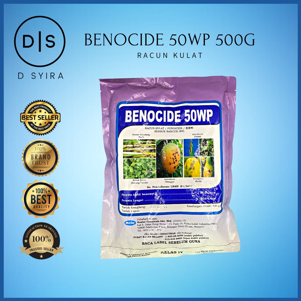 500gram Benomyl Benocide 50WP Racun Kulat Fungicide | Shopee Malaysia