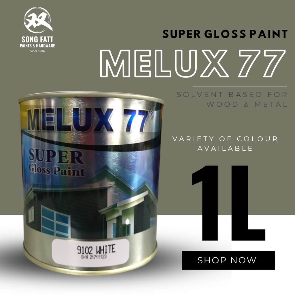 Sancora MELUX 77 GLOSS FINISH (WHITE/COLOUR) 1L Wood & Metal Paint ...