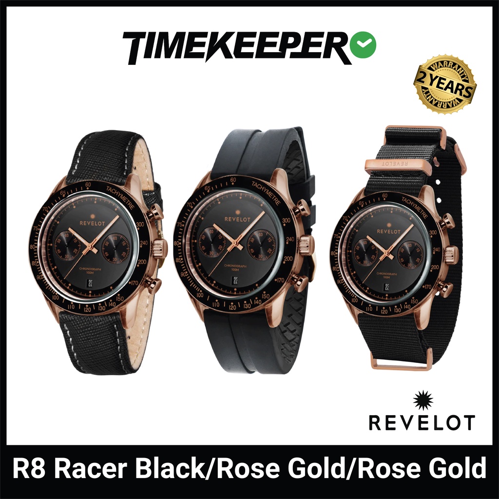 Revelot R8 Racer Black/Rose Gold/Rose Gold - 2 Years Warranty | Shopee ...