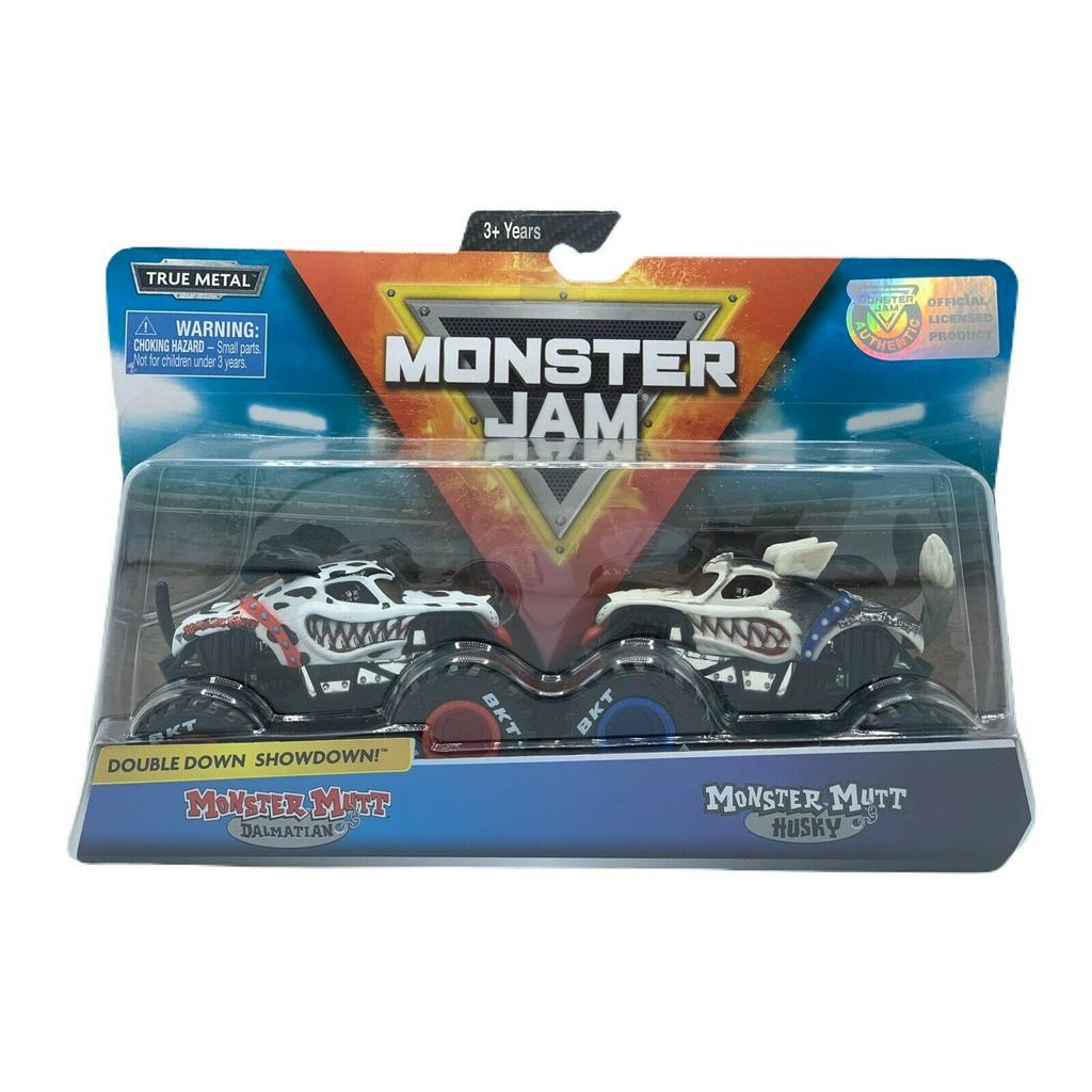 Monster Jam Double Down 1:64 Monster Trucks Monster Mutt Husky vs ...