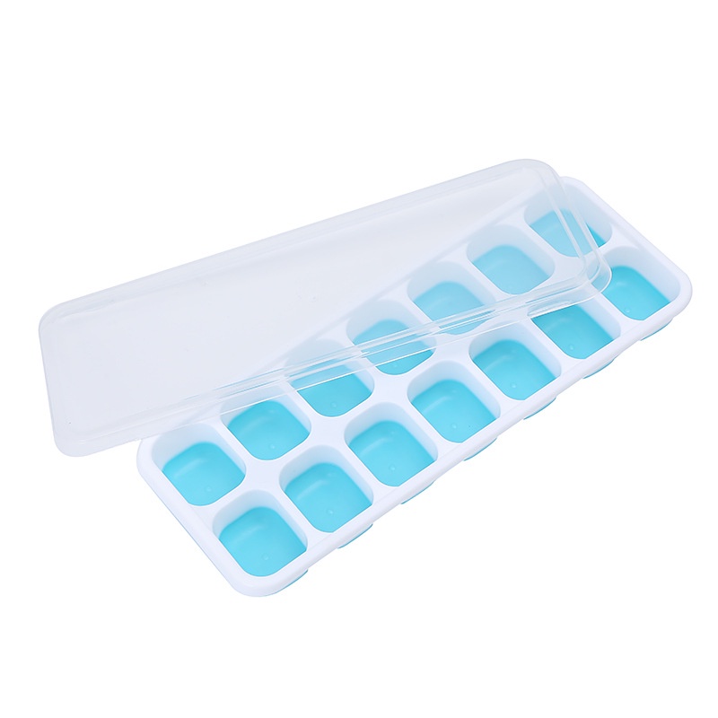 14 Holes Silicone Ice Tray Ice Cube Maker Baby Food Puree Mold ...