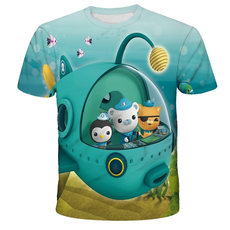 Children Octonauts 3D Print T Shirts Boys Girls Teens T-shirts Camiseta ...