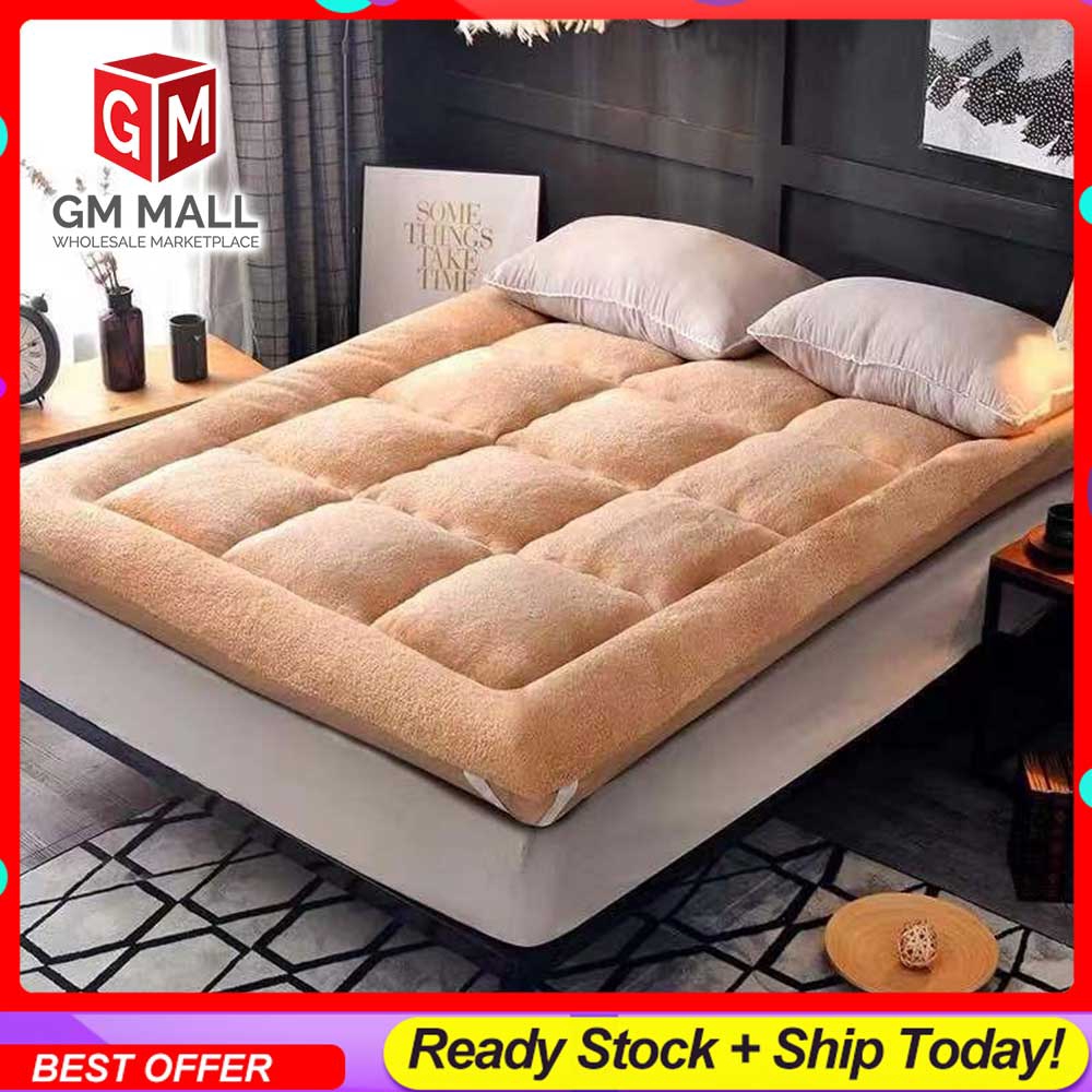 HIGH QUALITY Queen/King Size KHAKI Tatami Solid Bed Mattress Topper ...
