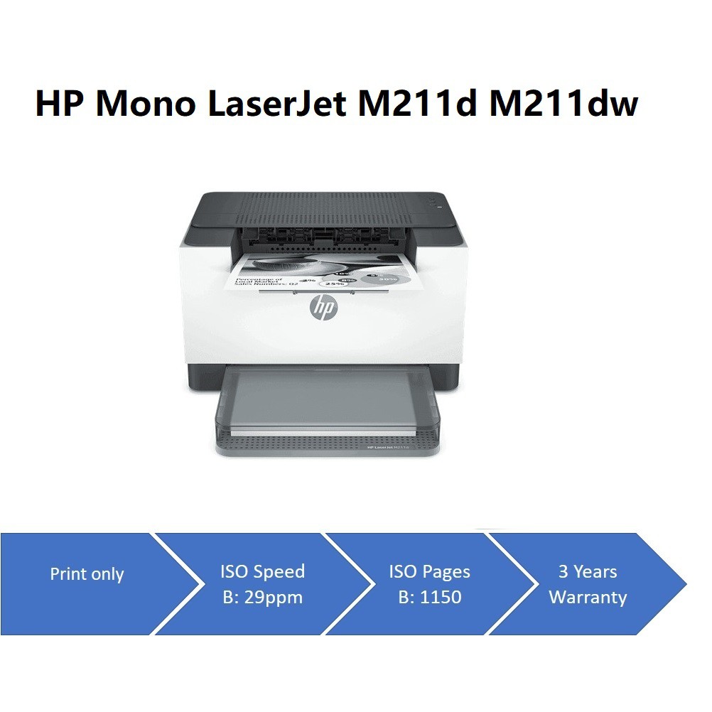 HP Mono LaserJet M211d M211dw Printer (Print/Auto-Duplex/USB Connection ...