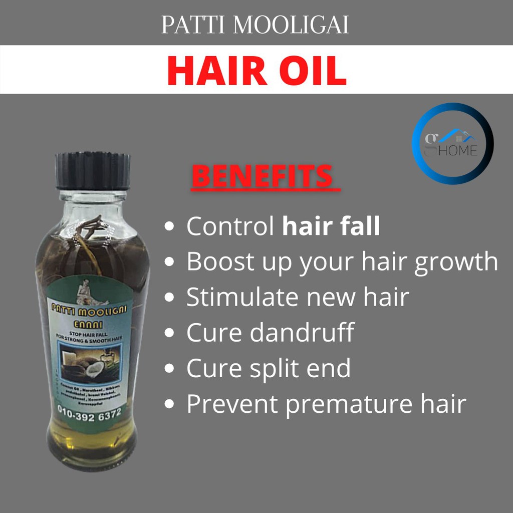 PATTI MOOLIGAI HAIR OIL 105ML for long hair av | Shopee Malaysia