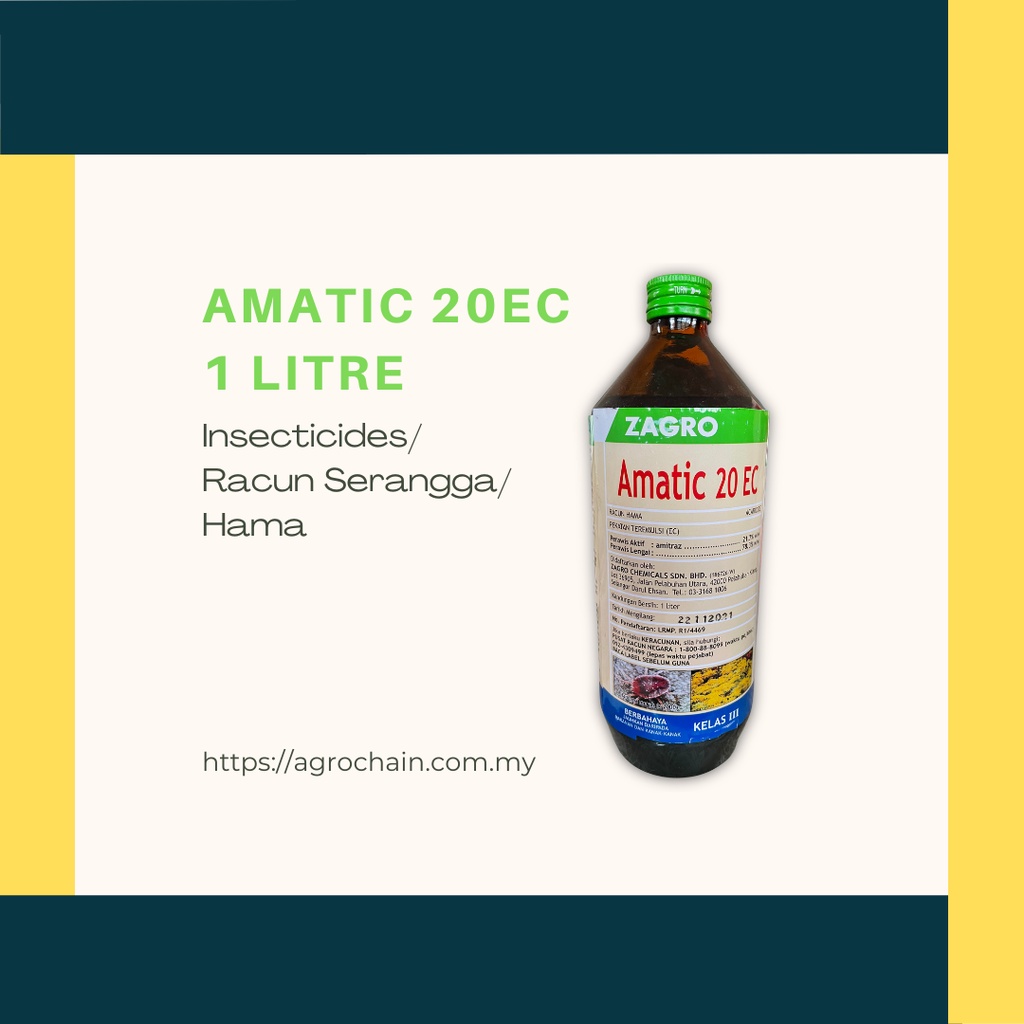 ZAGRO - AMATIC 20EC - 1 LITRE (RACUN SERANGGA/HAMA/杀虫剂/INSECTICIDE ...