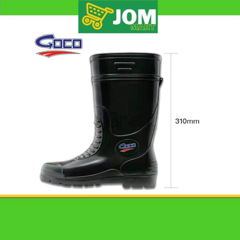 【Jom Mart】 Brand Made In Malaysia High Quality Rubber Rain Boot (Black ...