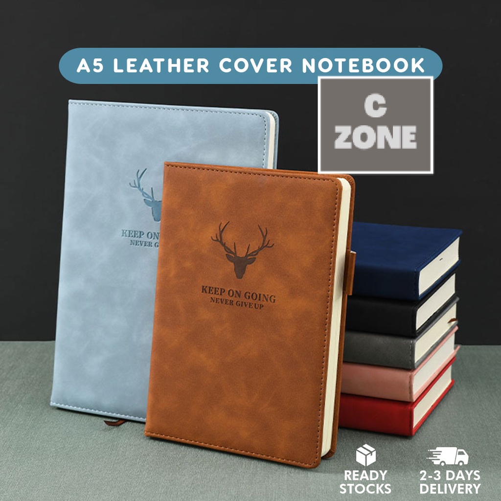 Buku Nota-LeatherNoteBook | A5 Leather Cover Notebook Journal ...