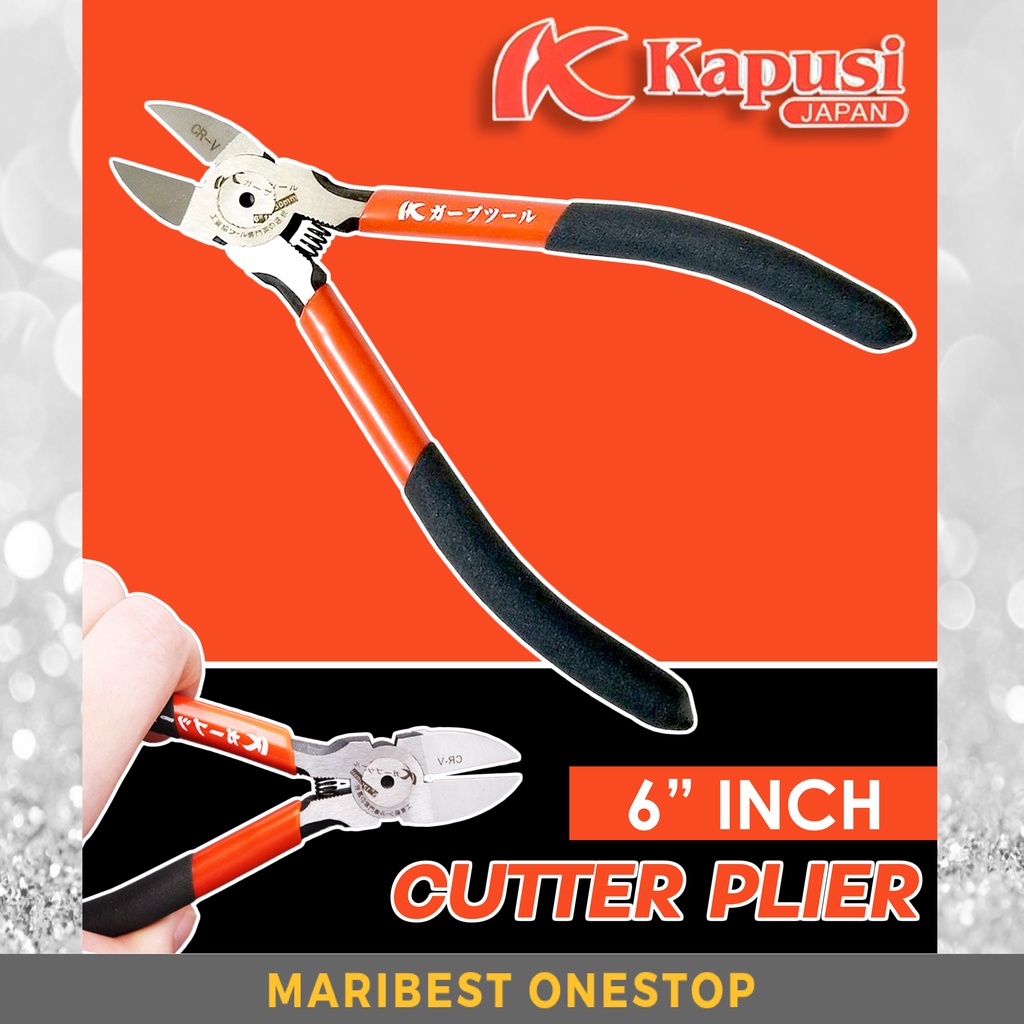 JAPAN Kapusi 6" Inch Cutter Cutting Copper Wire Plier 150MM Bevel ...