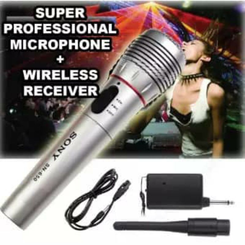 🔥Harga Borong🔥Sony Professional NC650 Wired Mic And Wireless Microphone ...