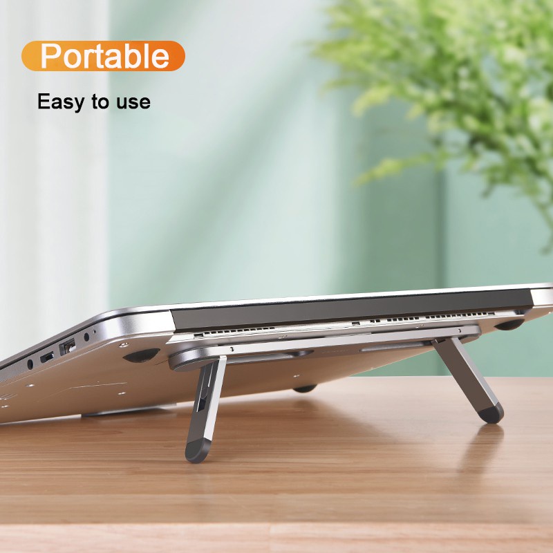 Portable Adjustable Black Notebook Foldable Cooling Stand / Ventilated ...