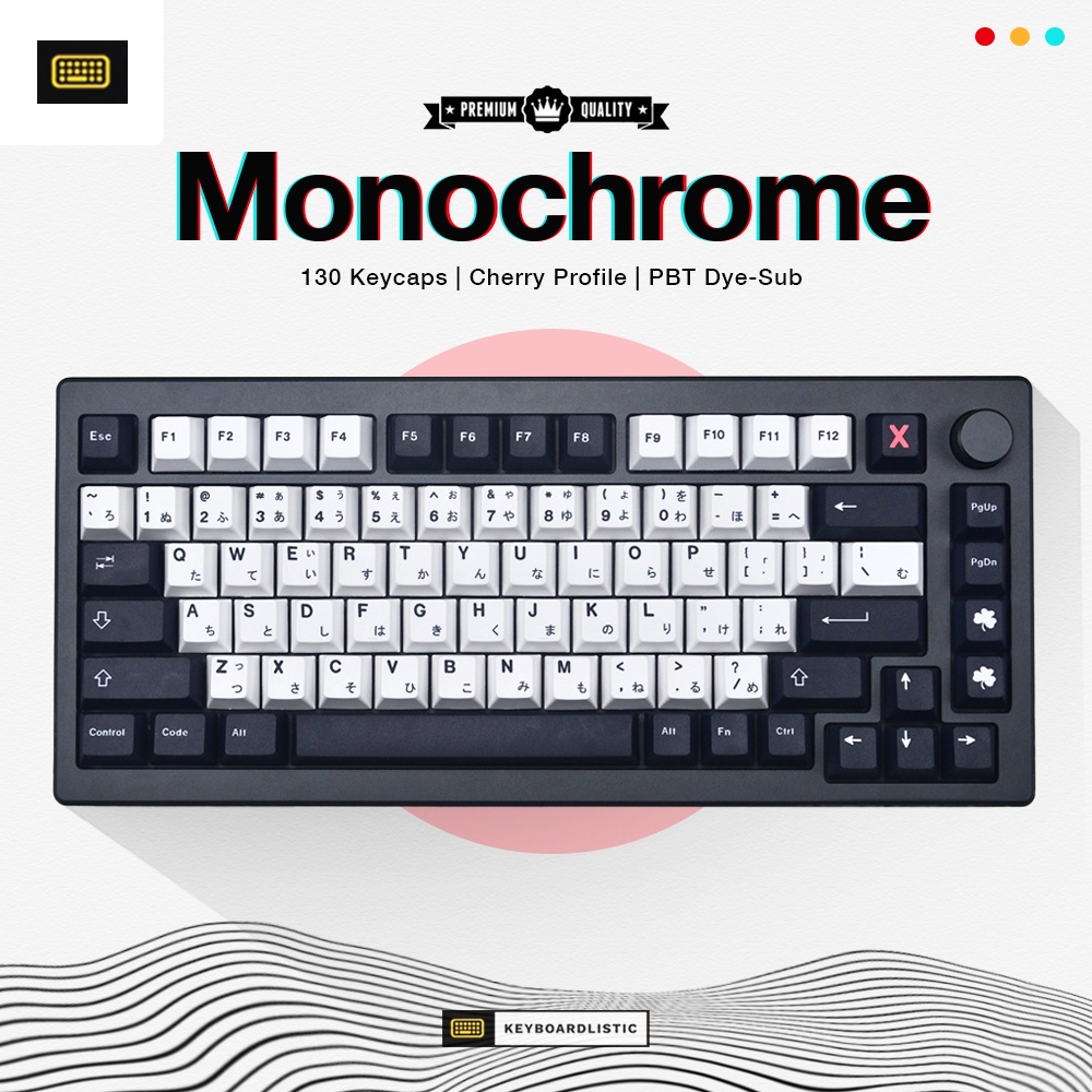 [𝐅𝐑𝐄𝐄 𝐒𝐇𝐈𝐏𝐏𝐈𝐍𝐆] Monochrome Keycaps | Cherry Profile | PBT Dye-Sub ...