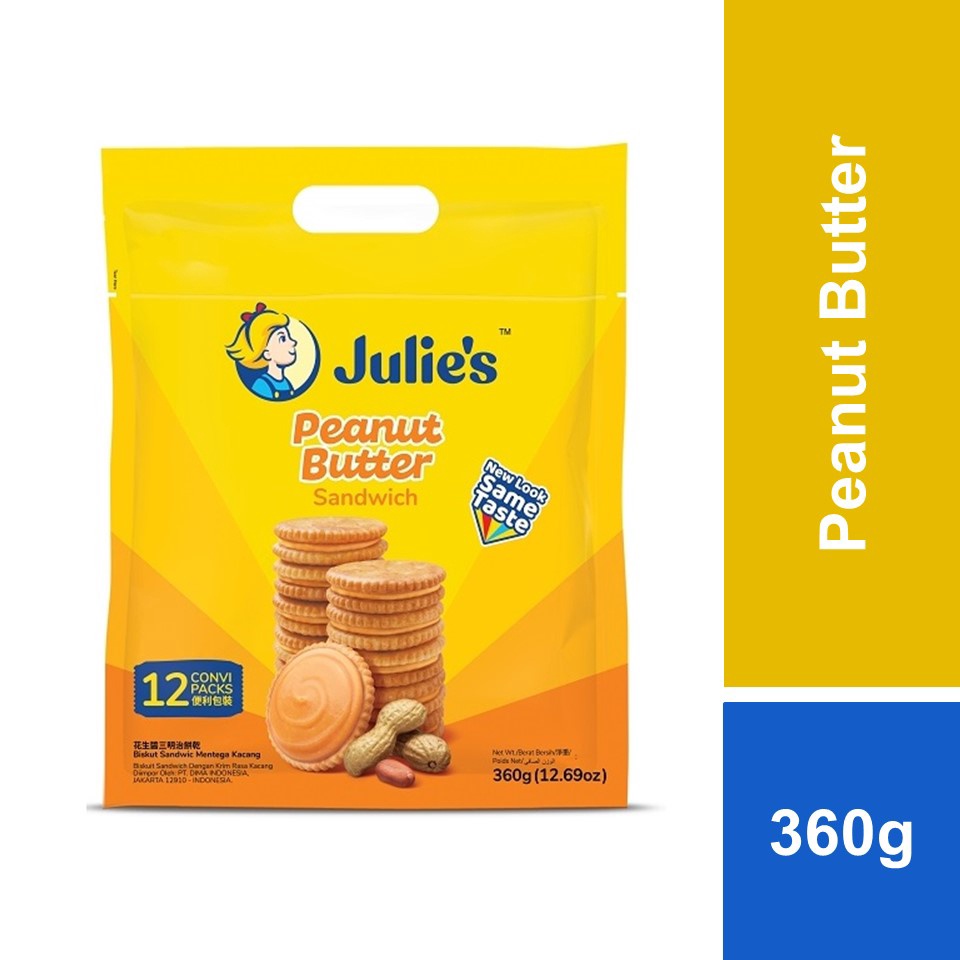 Julie's Wafers Peanut Butter / Chocolate Hazelnut / Cheesy 360g ...