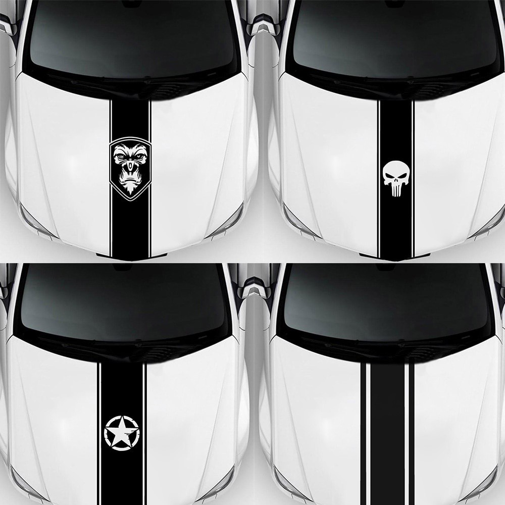 NEW WRC Stripe Car Sticker Reflective Decoration Decals For Car Heard ...