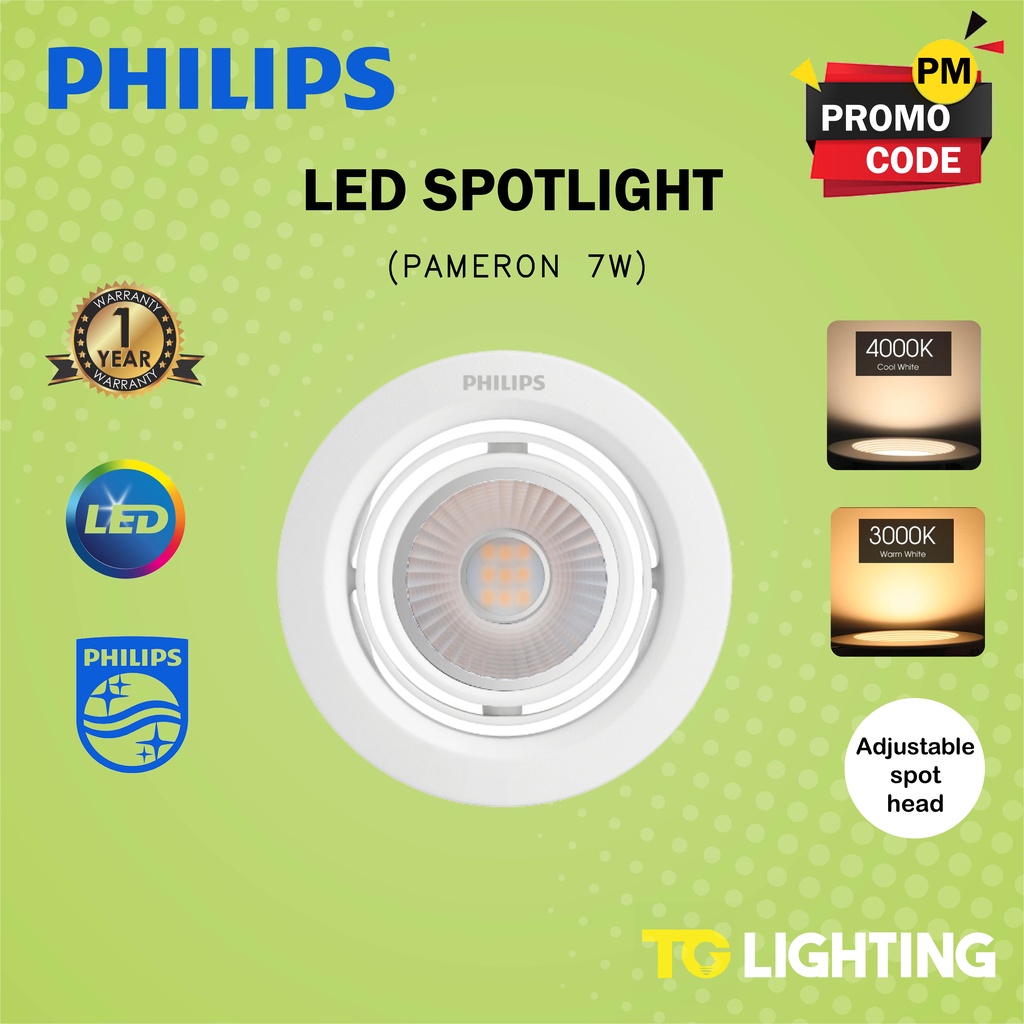 Philips LED Eyeball 59776 Pomeron 7W Recessed Spotlight SL201 4.5W ...