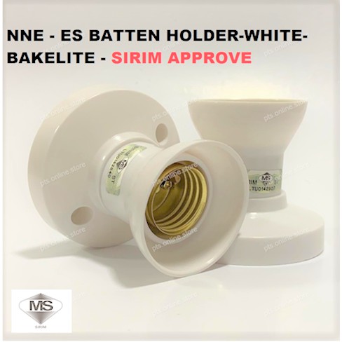 NNE - ES BATTEN Lamp Holder (E27) - WHITE - BAKELITE - SIRIM APPROVE ...