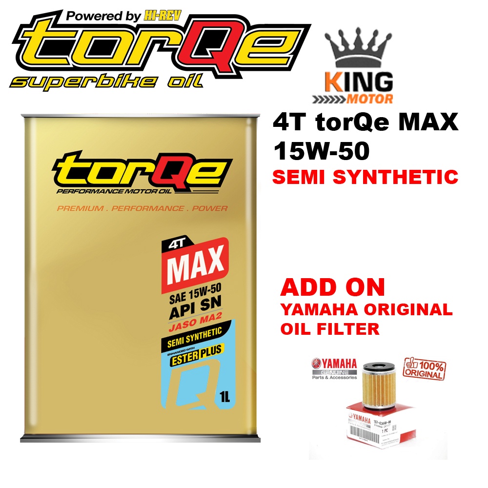 HI-REV ENGINE OIL 4T TORQE MAX 15W-50 - SEMI SYNTHETIC | Shopee Malaysia