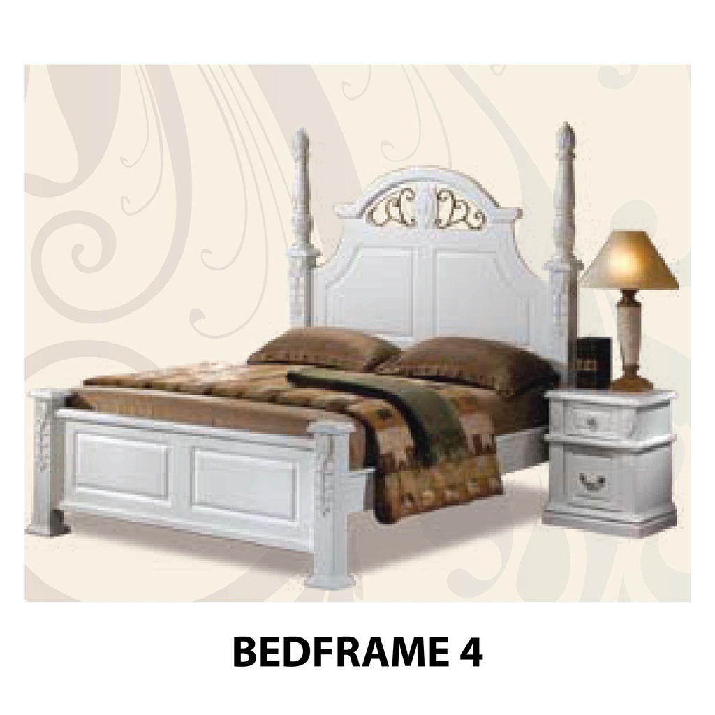 WOODEN BEDFRAME/ BEDROOM SET FURNITURE / WOOD BED/ QUEEN SIZE BED ...