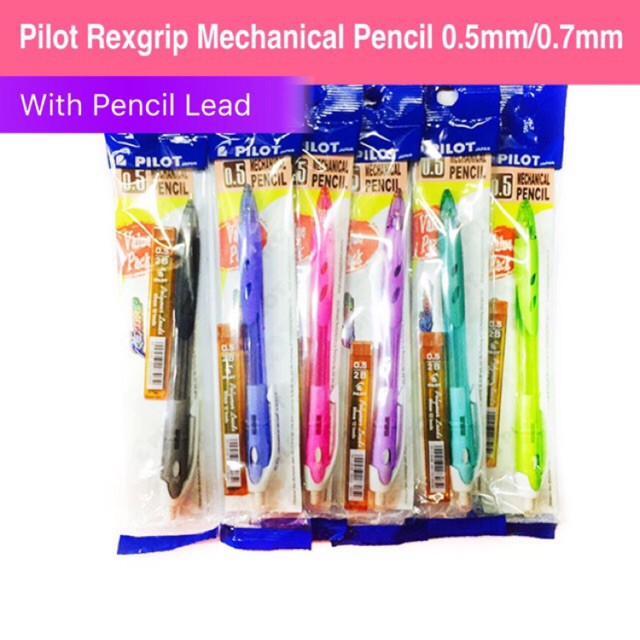 Pilot Rexgrip Mechanical Pencil 0.5mm/0.7mm with Pencil Lead | Shopee Malaysia