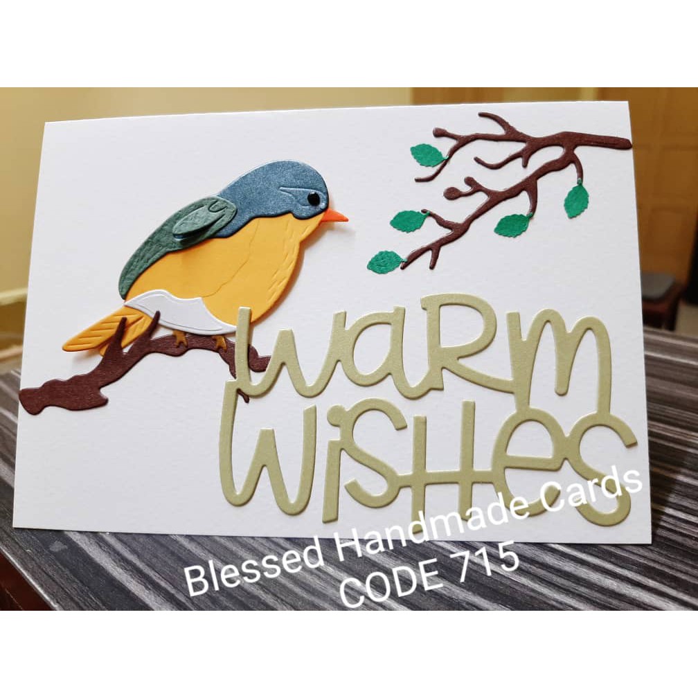 Handmade Cards Warm Wishes Best Wishes Good Luck Farewell Card