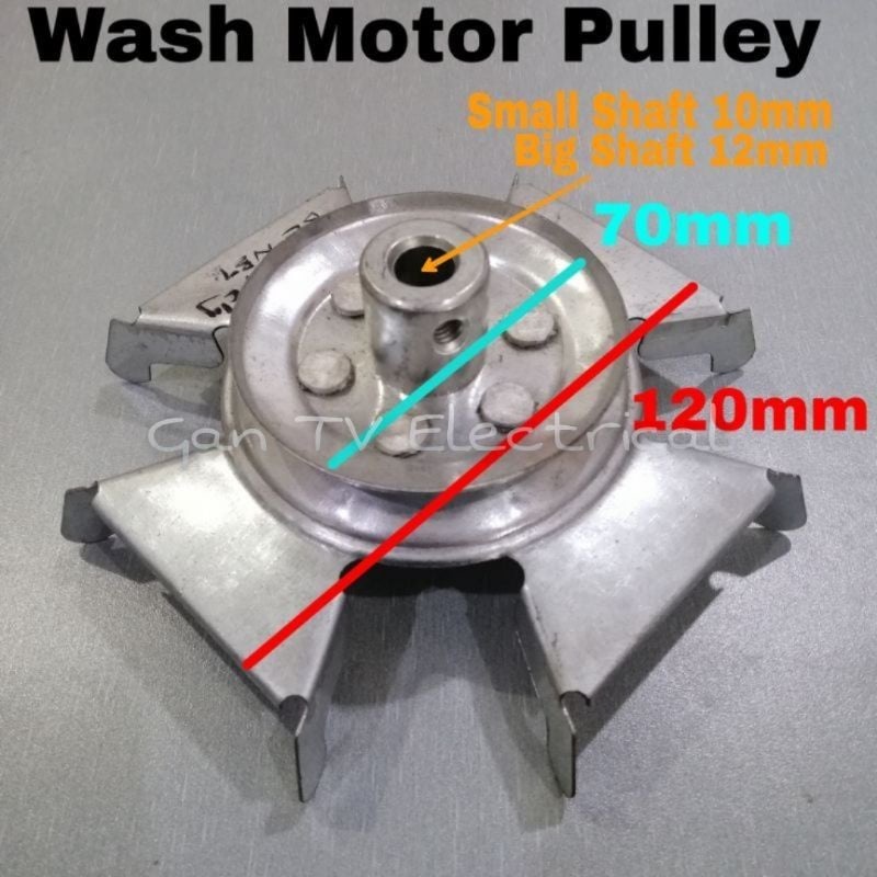 Heavy Duty Pulley Small 10mm/Big 12mm Semi Auto Washing Machine Wash ...