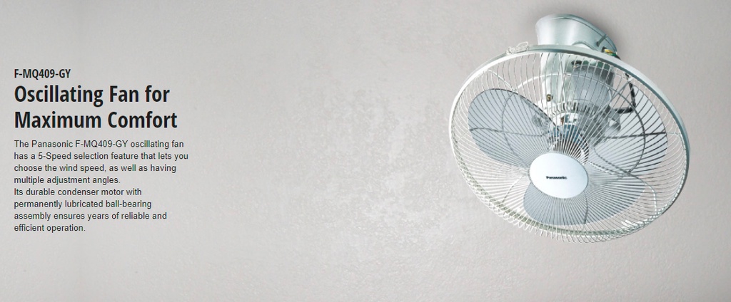 PANASONIC Auto Fan F-MQ409 16 INCH 5 Speed Selection Oscillation Fan ...