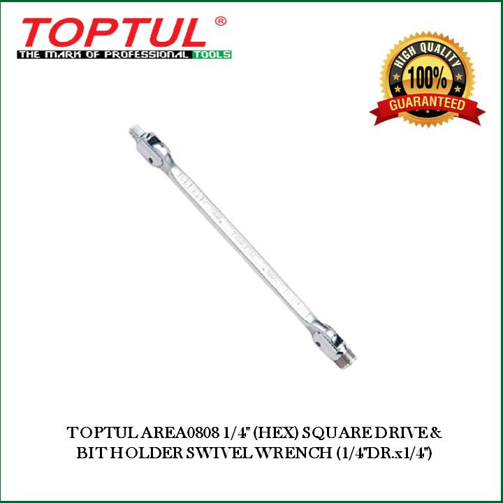 TOPTUL AREA0808 1/4" (HEX) SQUARE DRIVE & BIT HOLDER SWIVEL WRENCH (1/4 ...