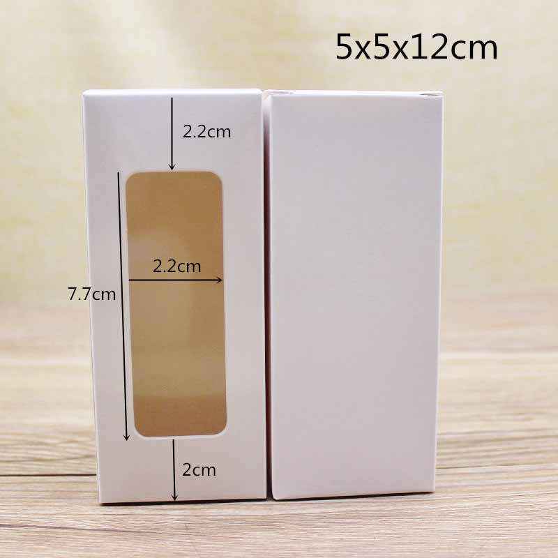 10pcs Multi size White window paper box 5x5x20cm DIY Packing Gift Boxes ...