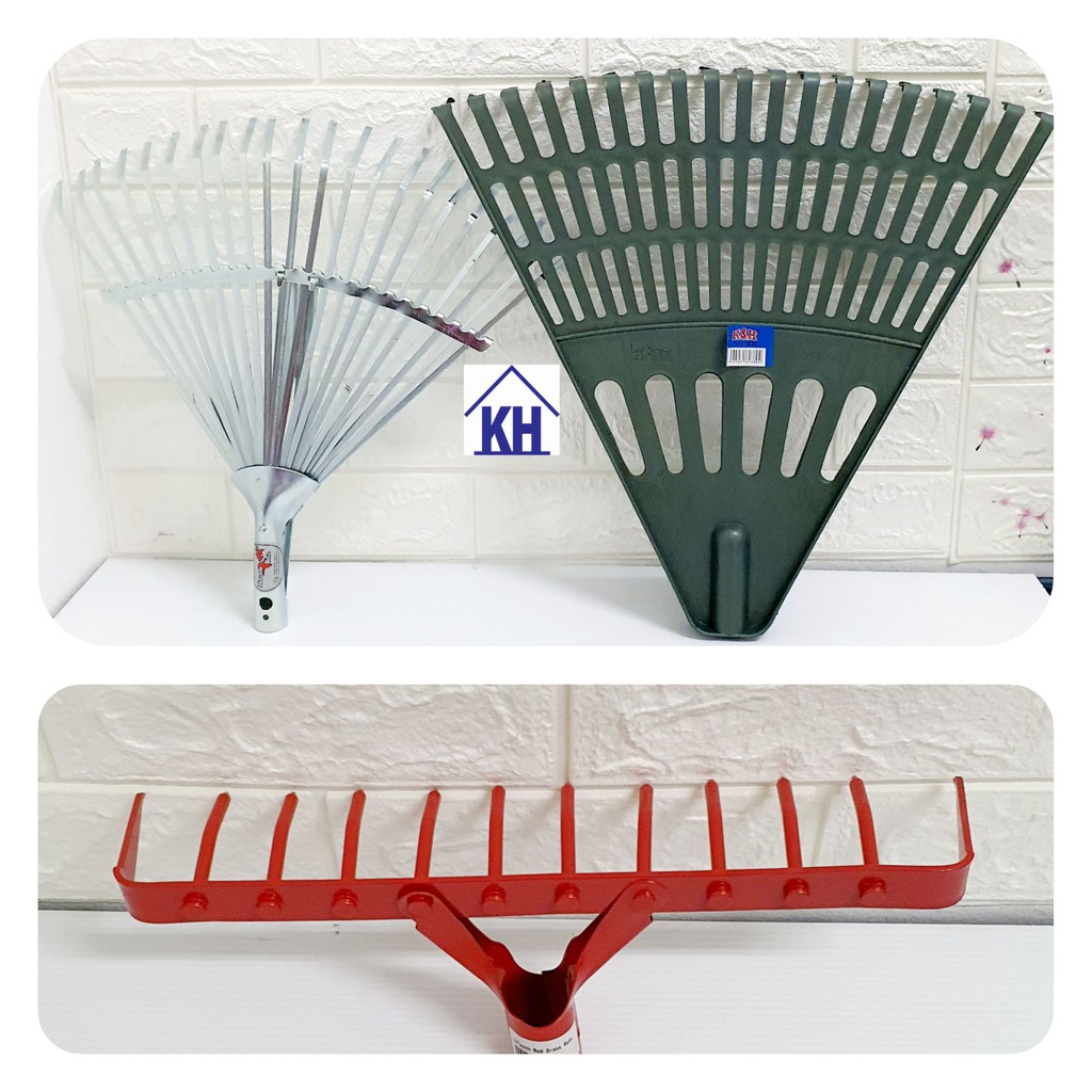Adjustable Chrome Grass Rake or PVC Grass Rake / Pencakar Rumput Besi ...
