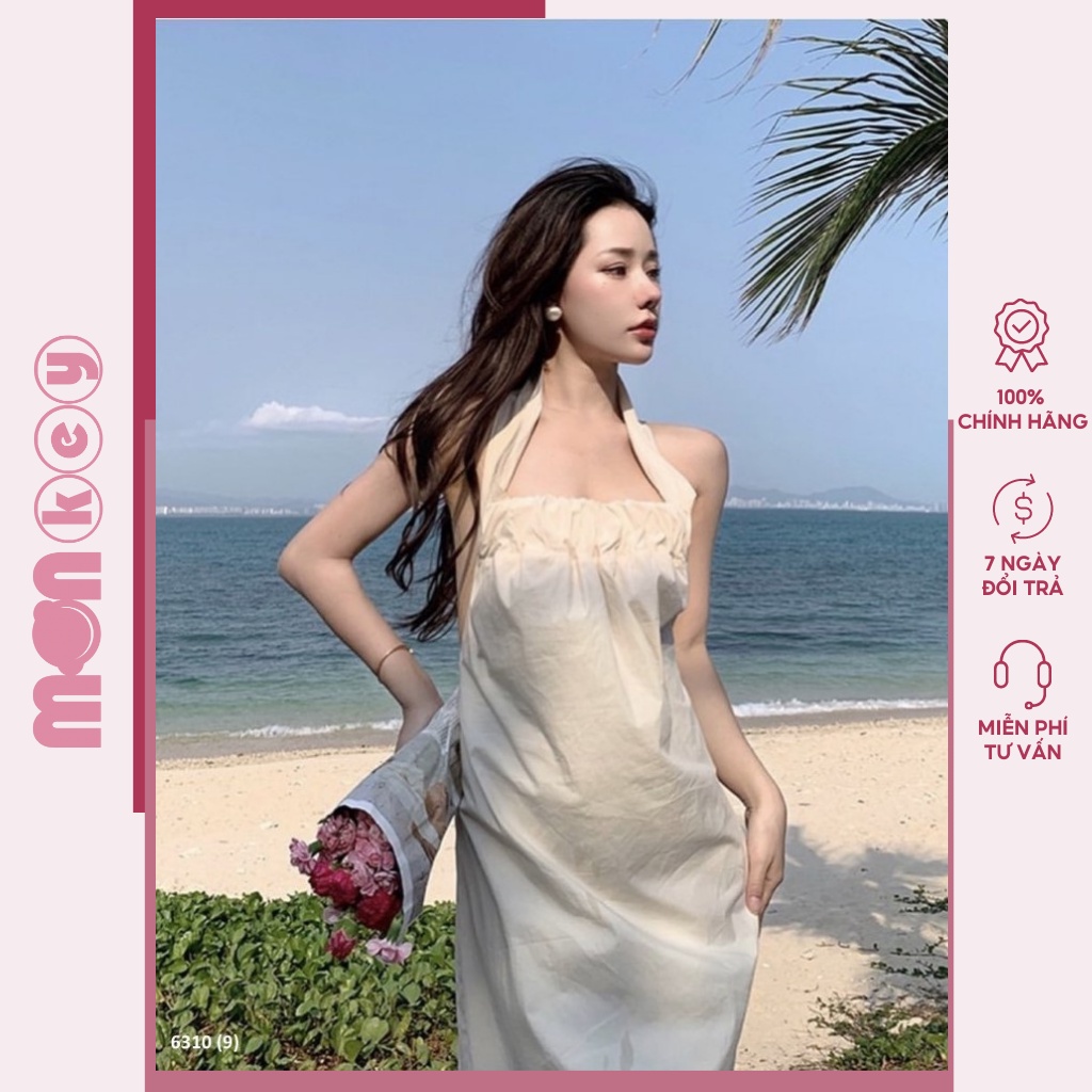 Monkeyshop long shoulder-length long skirt for beach midi dress with smooth backless sexy ...