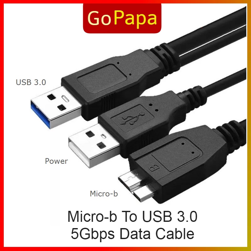 Micro-b USB 3.0 To USB 5Gbps Transfer Speed Seagate Western Digital ...