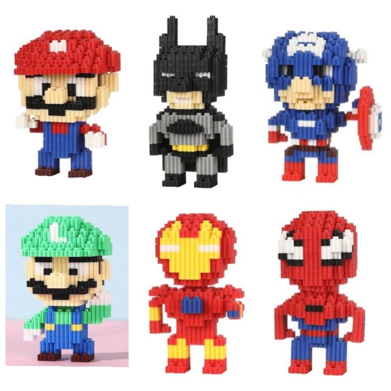 Nano Blocks Micro Mini Super Heroes Avengers Batman Spiderman Ironman ...
