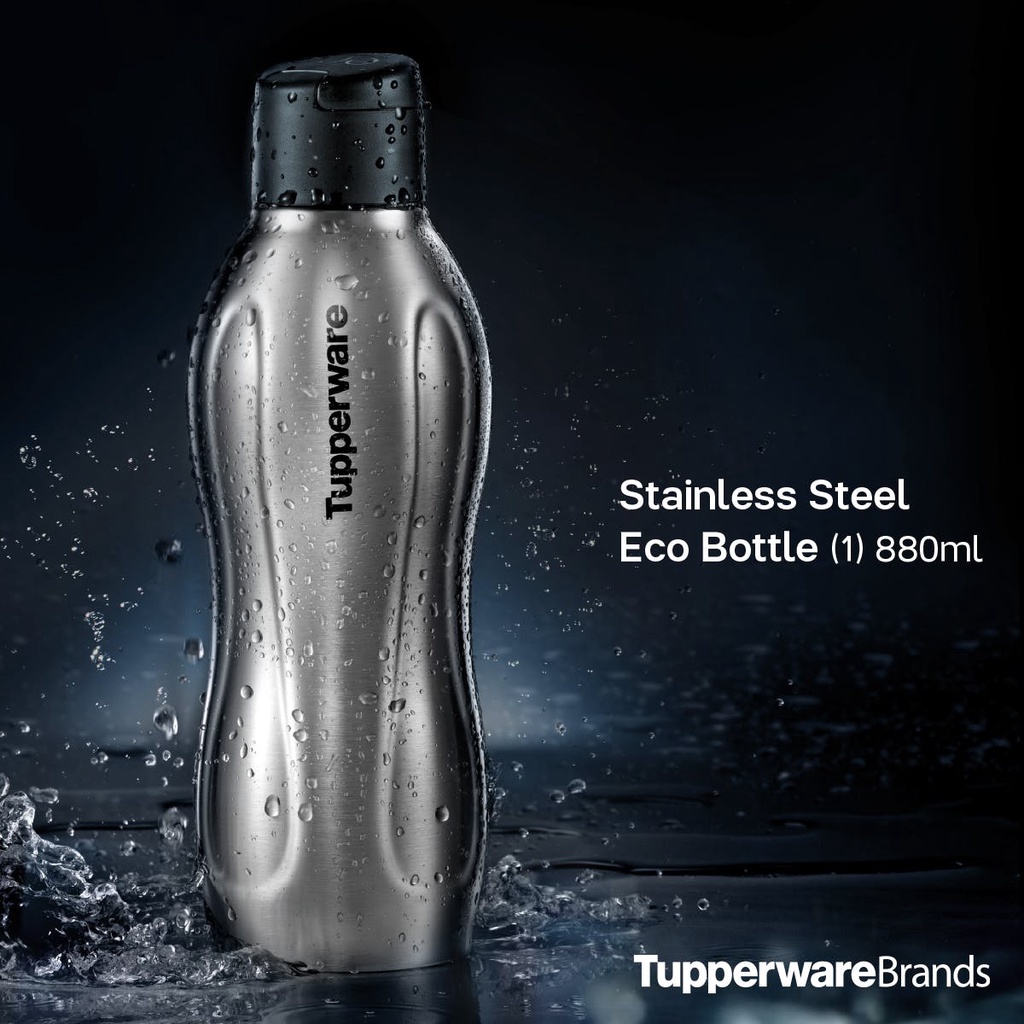 7Jenis: Tupperware Thermal Potbelly Flask 1L / Stainless Steel Flip Top ...