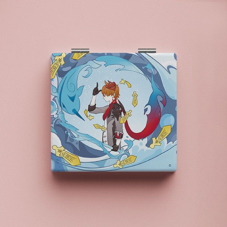 Genshin Impact Cosplay Xiao Venti Kazuha Mini Makeup Compact Pocket ...