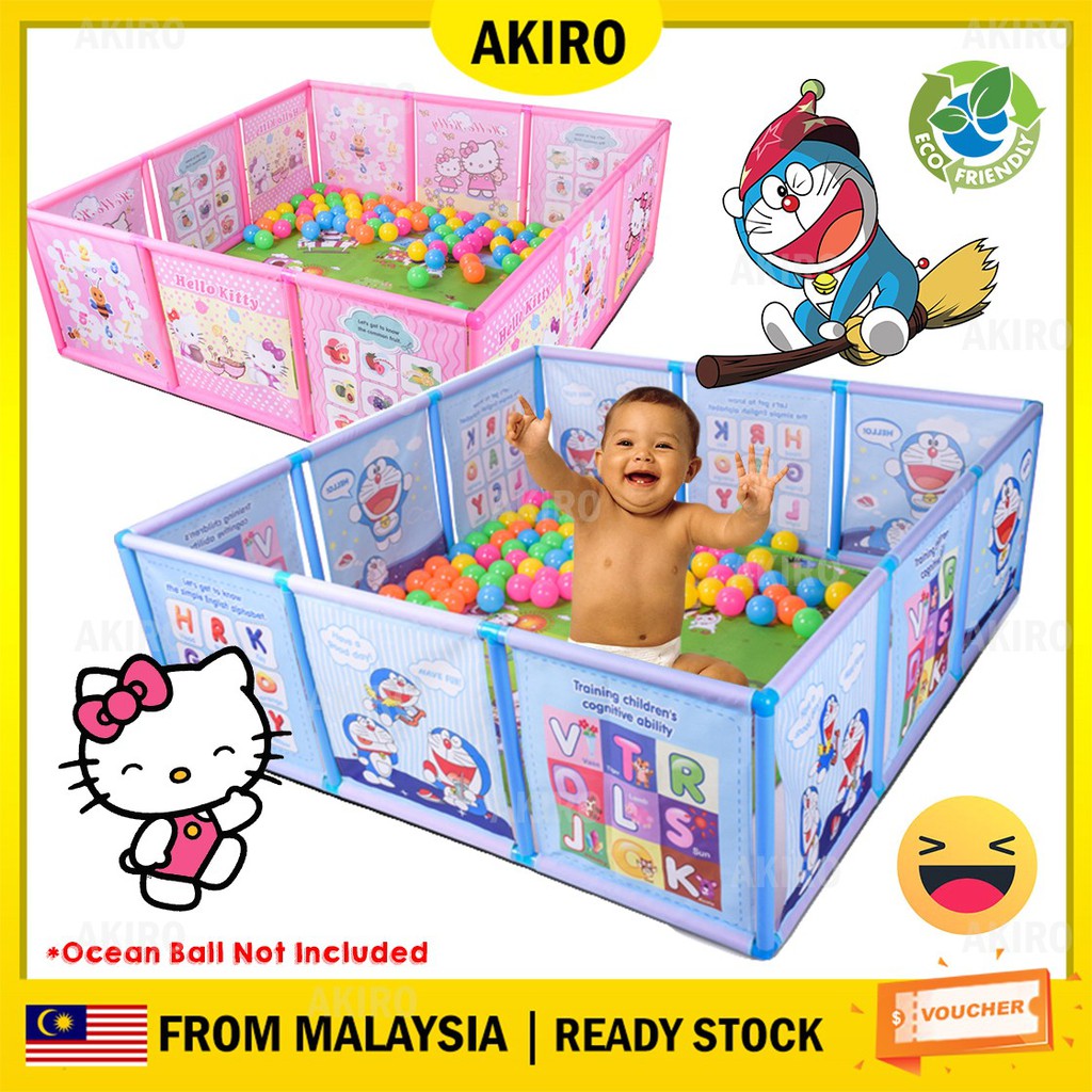 AKIRO CLEAR STOCK Baby Playpen Tent House Indoor Outdoor Ocean Ball ...