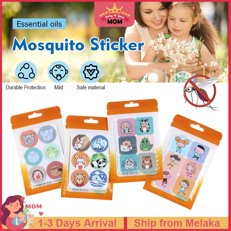 36pcs/bag Baby Cartoon Mosquito Repellent Stickers Summer Natural Plant ...