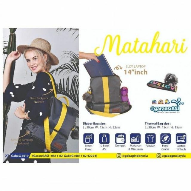 GABAG BACKPACK ( GABAG MATAHARI ) | Shopee Malaysia