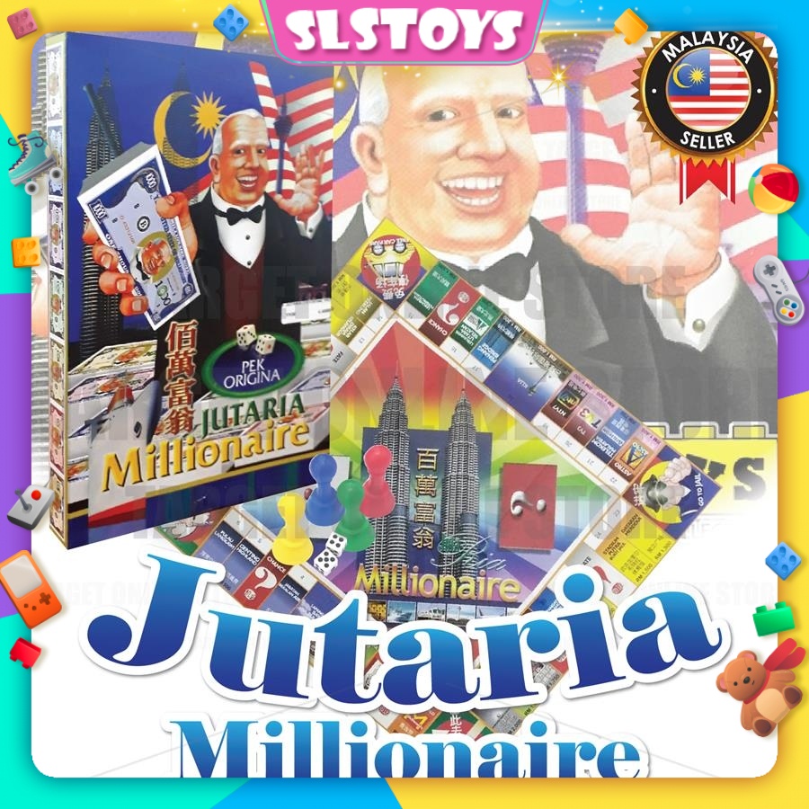 JUTARIA Millionaire / Billionaire Classic Traditional Family Board Game ...