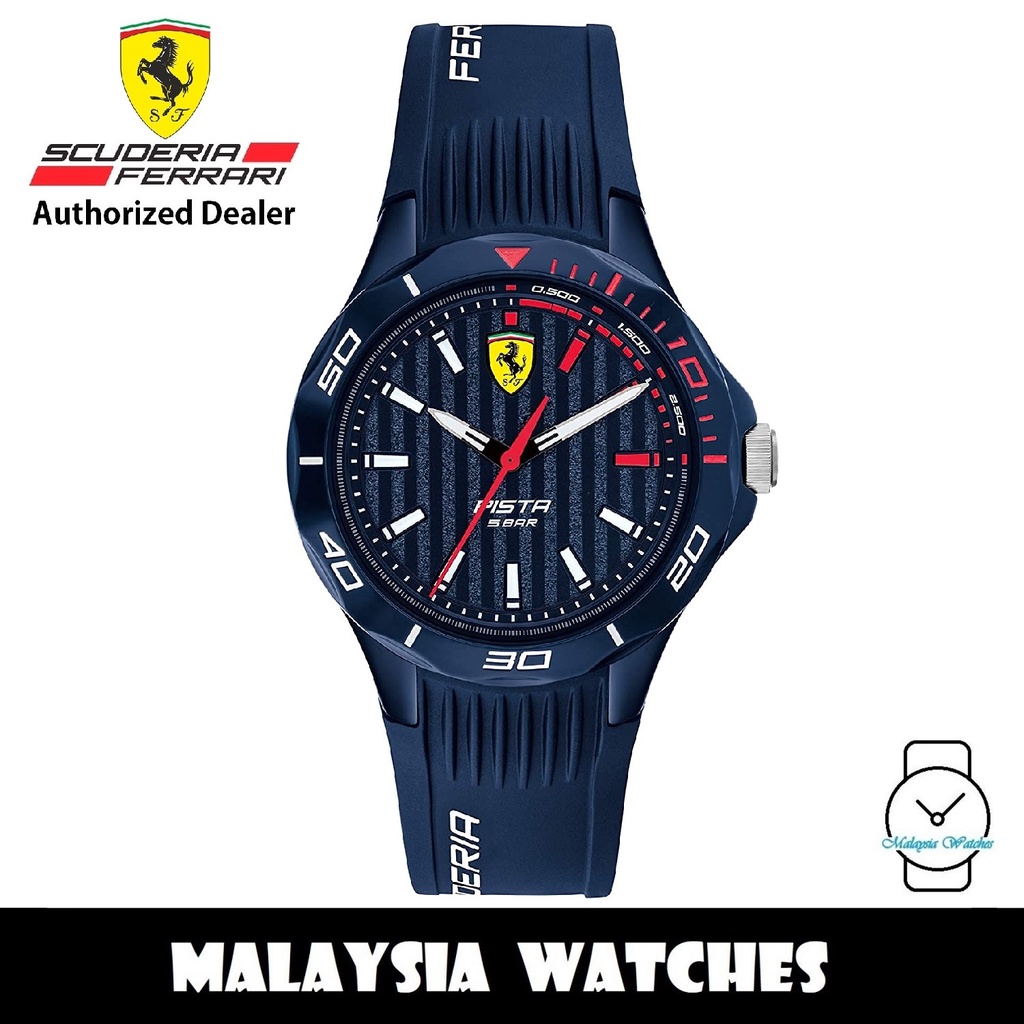 (100% Original) Scuderia Ferrari Pista 0840039 Quartz Blue Dial ...
