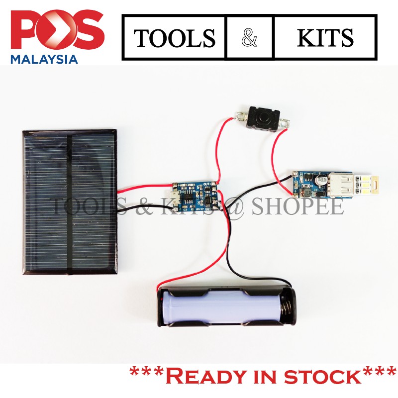 DIY Solar Light with TP4056 & 18650 Rechargeable Battery & LED Solar Lamp [DIY Lampu Solar dgn ...