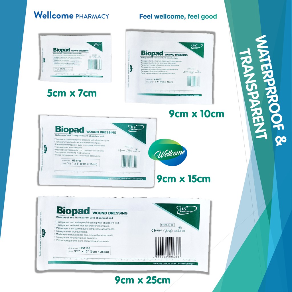 Biopad Sterile Transparent Waterproof Wound Dressing | Shopee Malaysia